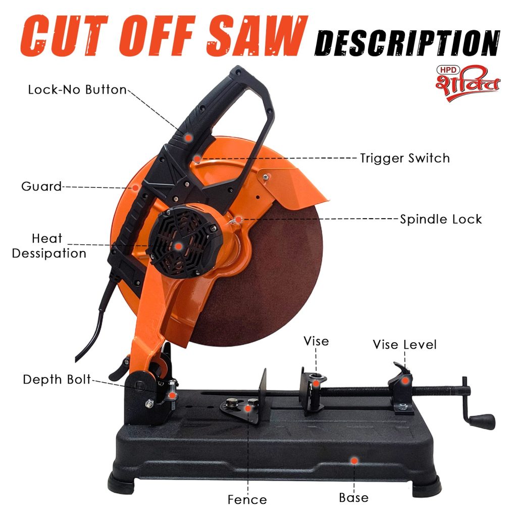 HPD Shakti 14 Inch Chop Saw Machine (355mm) with Free 1pc 14" Cutting ...