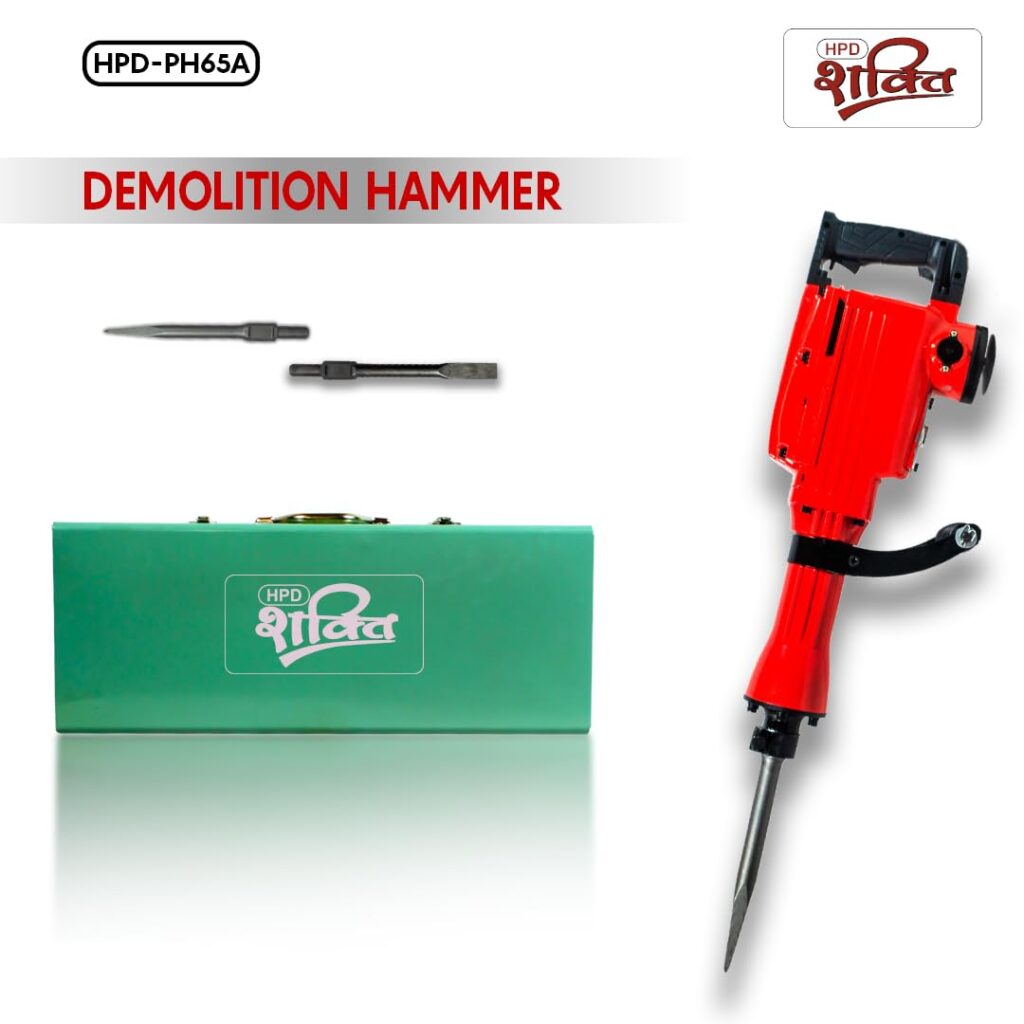 HPD Shakti Electric HEAVY 1800W Demolition Hammer 16KG PH65A With Full ...