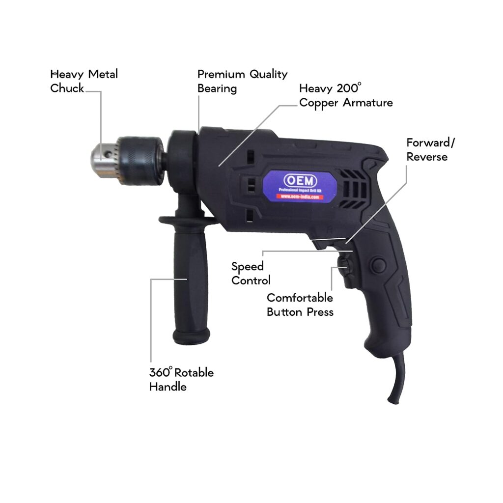 OEM 13mm Impact Drill Kit WITH 6 MONTHS WARRANTY with Variety of Daily ...