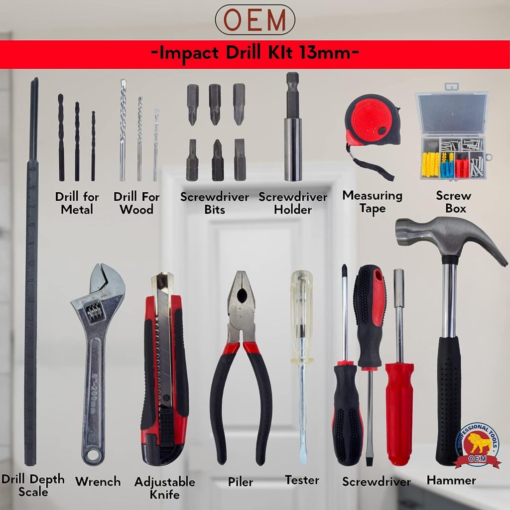 OEM 13mm Impact Drill Kit WITH 6 MONTHS WARRANTY with Variety of Daily ...