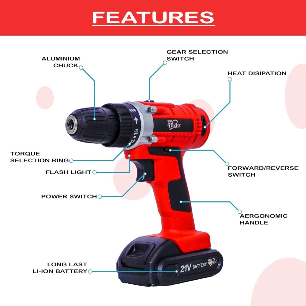 HPD Shakti Cordless 10MM Drill Machine WITH 2 HEAVY Batteries 21V / 2 ...
