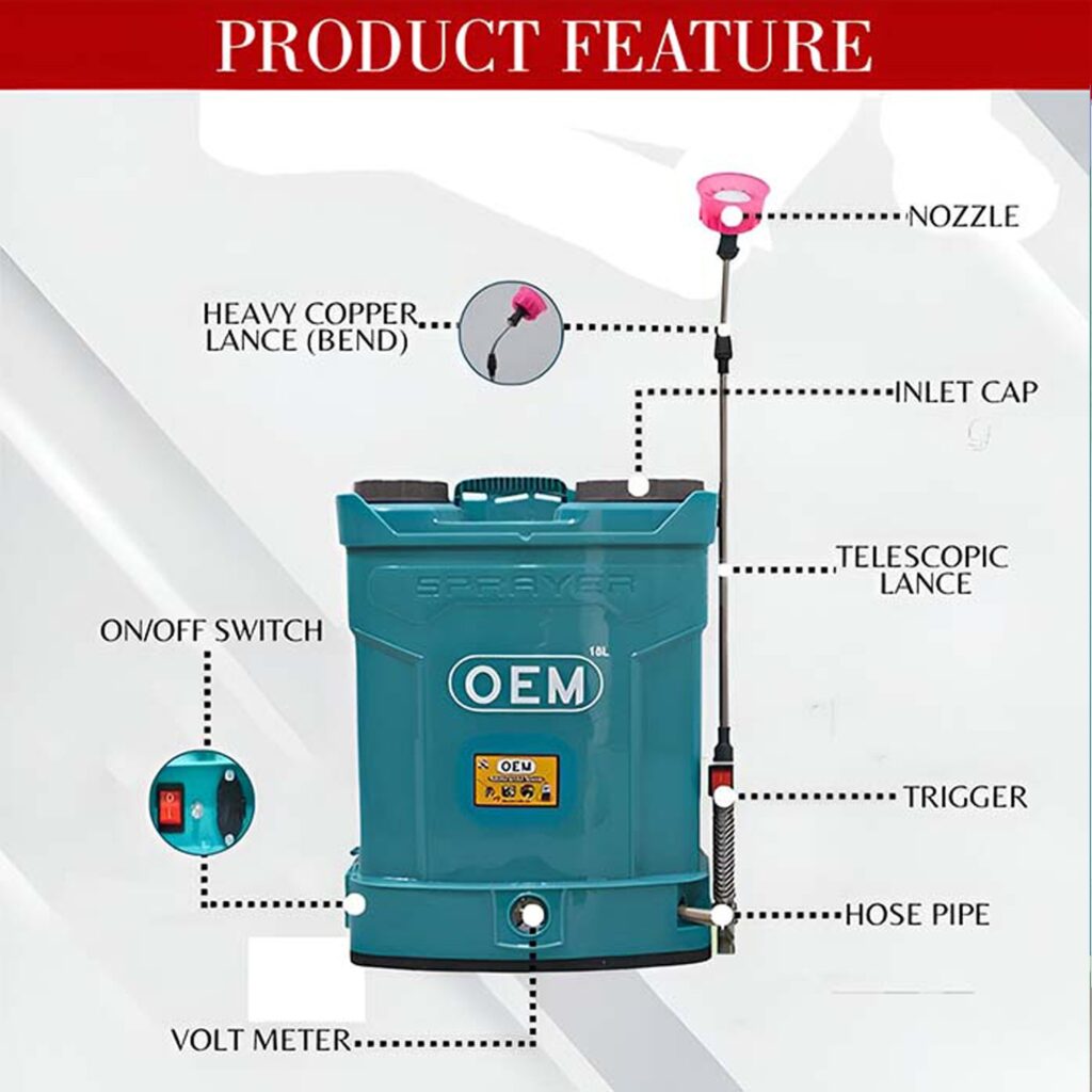 OEM Special Clutch Battery Operated Knapsack Sprayer 12V14A 18L|One ...