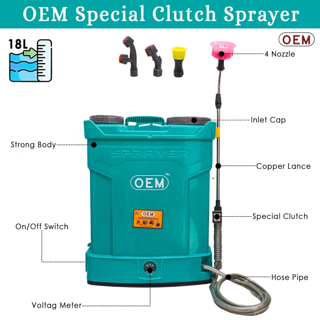 OEM Special Clutch Battery Operated Knapsack Sprayer 12V14A 18L – High ...
