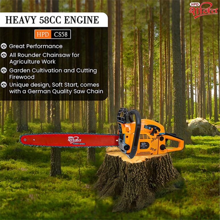 HPD Shakti Chainsaw Machine With 58CC Heavy Engine (With Three muffler ...