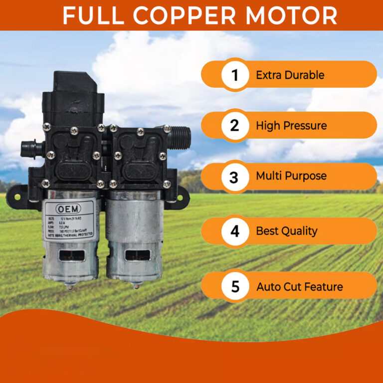 OEM 12V Double Motor Diaphragm Pump | 8LPM High Pressure | Auto Cut-Off ...