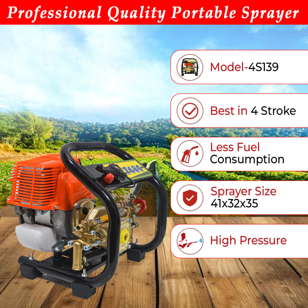 OEM Portable Power Pressure Sprayer Pump – 139-F 4-Stroke Petrol Engine ...