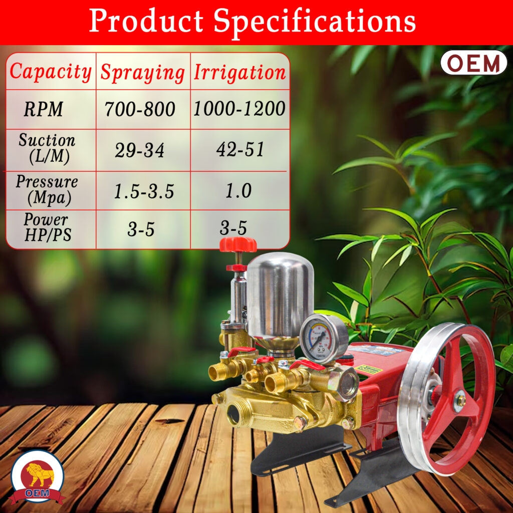 OEM HTP-30 High-Pressure Power Sprayer Pump | Heavy-Duty Pump with Pulley System | 3 Output to 1 ...