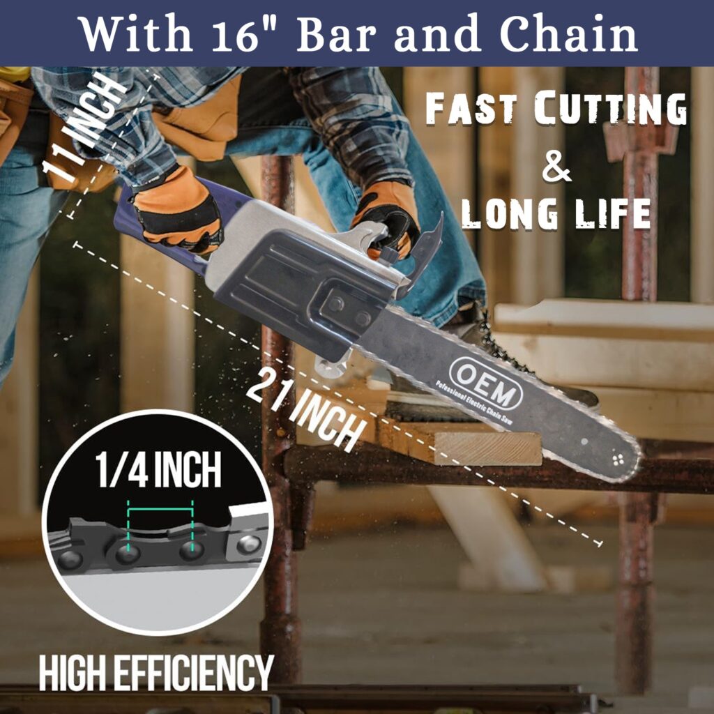 OEM Electric Chain Saw 1800W 16-Inch Bar & Chain 5000 RPM