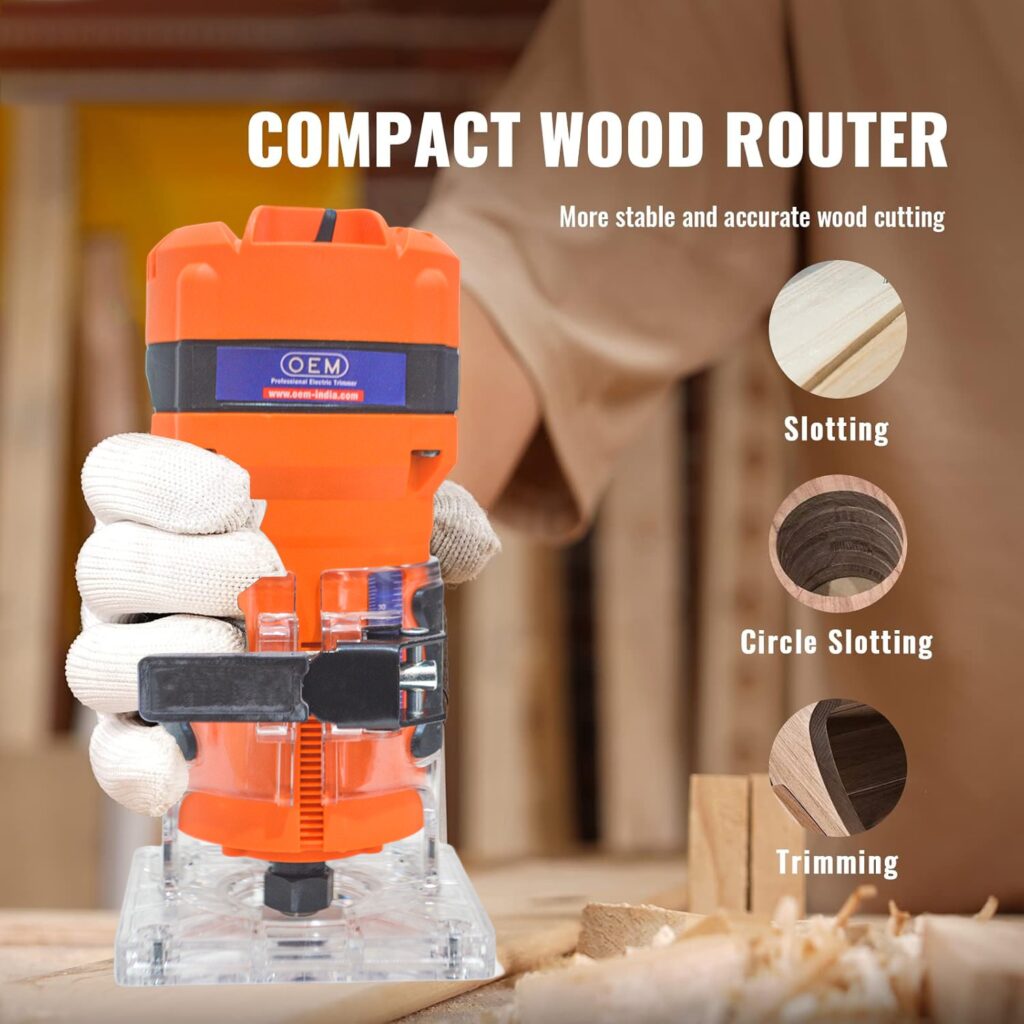 Get Professional 800W Wood Router Copper Motor AdjustableBase